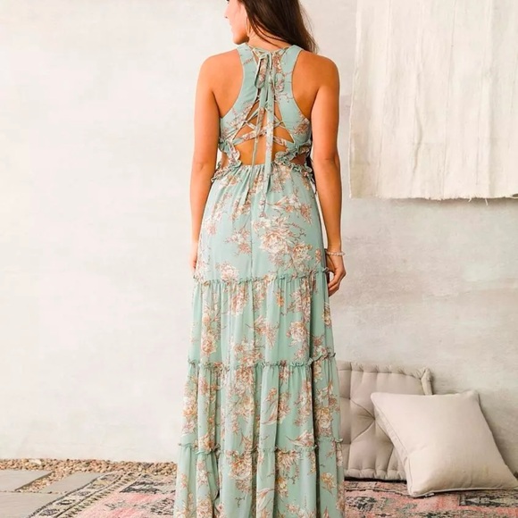 privy | Dresses | Privy Chiffon Tiered Maxi Dress | Poshmark